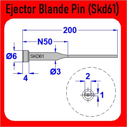 Ejector Blade Pin(Skd-61)1.0