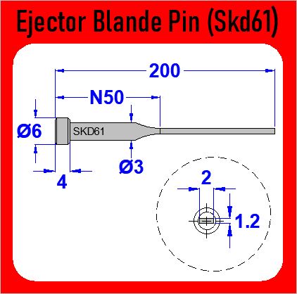 Ejector Blade Pin(Skd-61)1.2